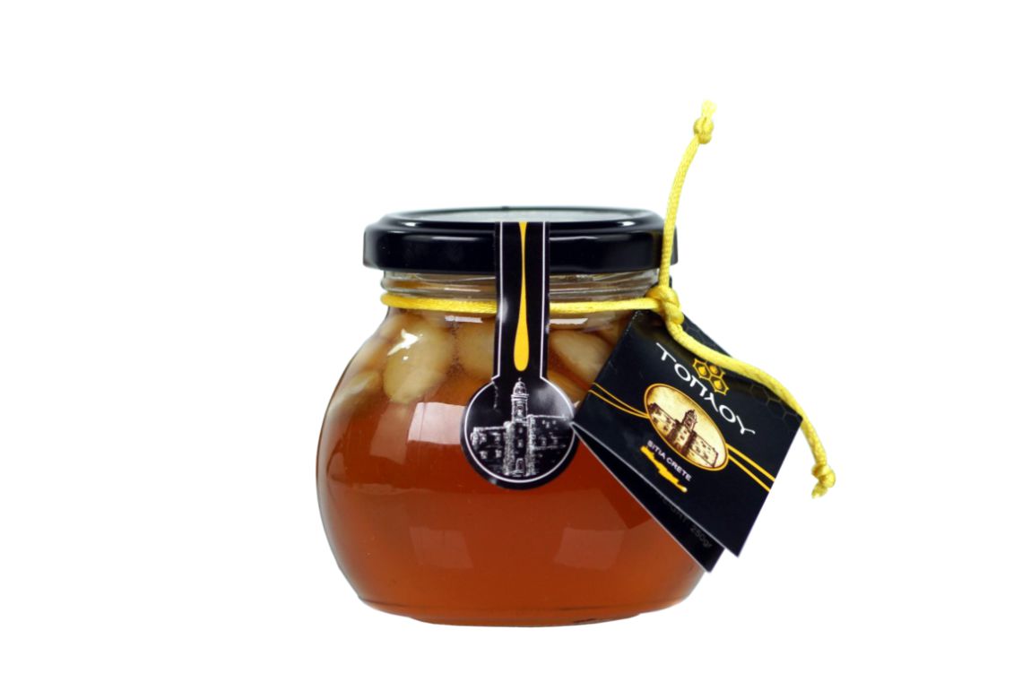"Toplou" Honey with Almonds - Savidakis Family